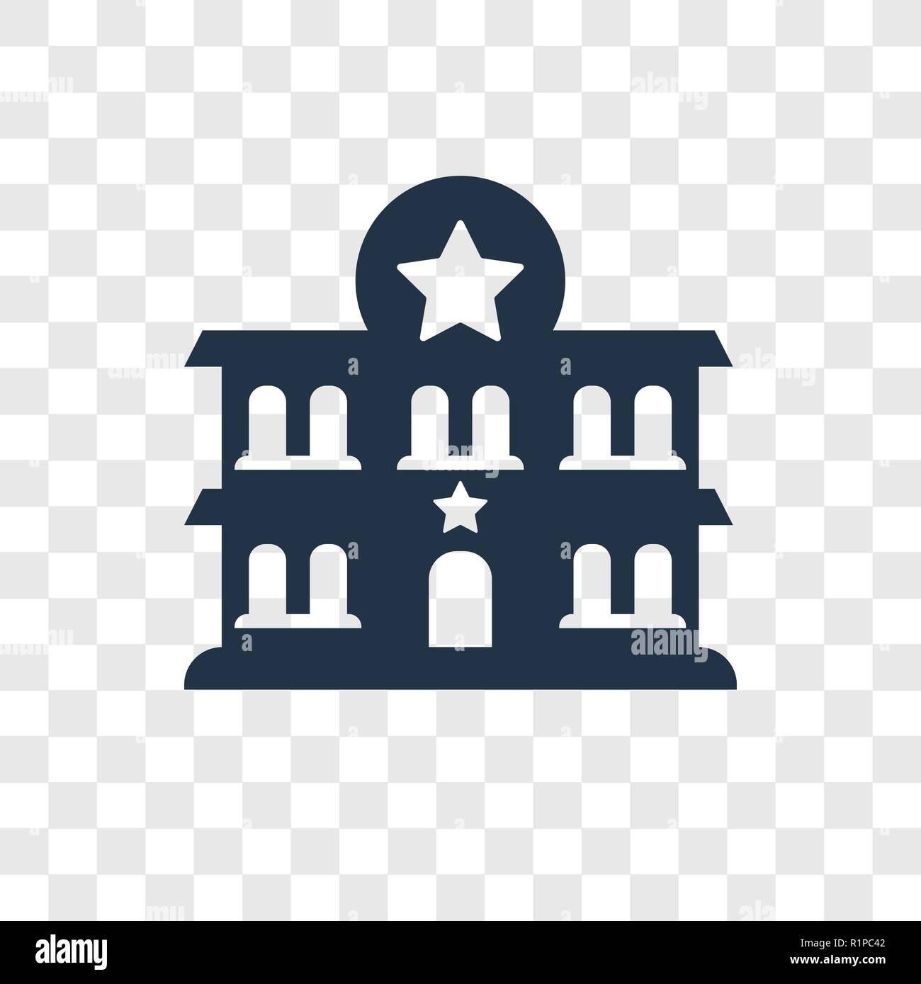 Hotel vector icon isolated on transparent background, Hotel ...