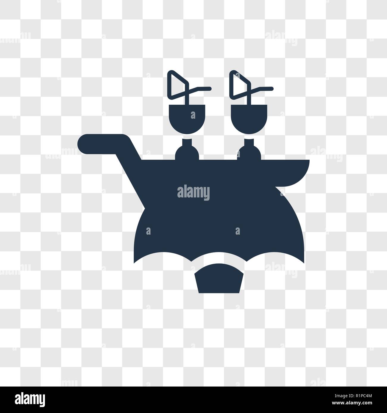 Room service vector icon isolated on transparent background, Room ...