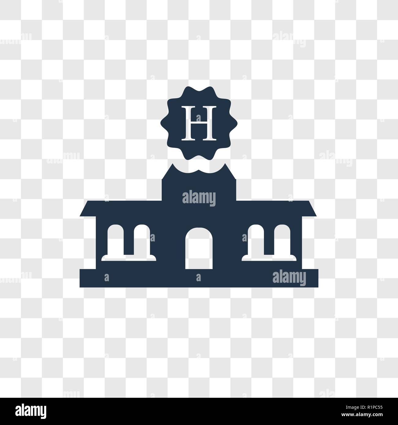 Hotel vector icon isolated on transparent background, Hotel ...