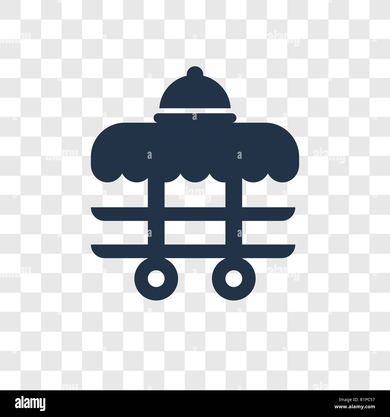 Room service vector icon isolated on transparent background, Room ...