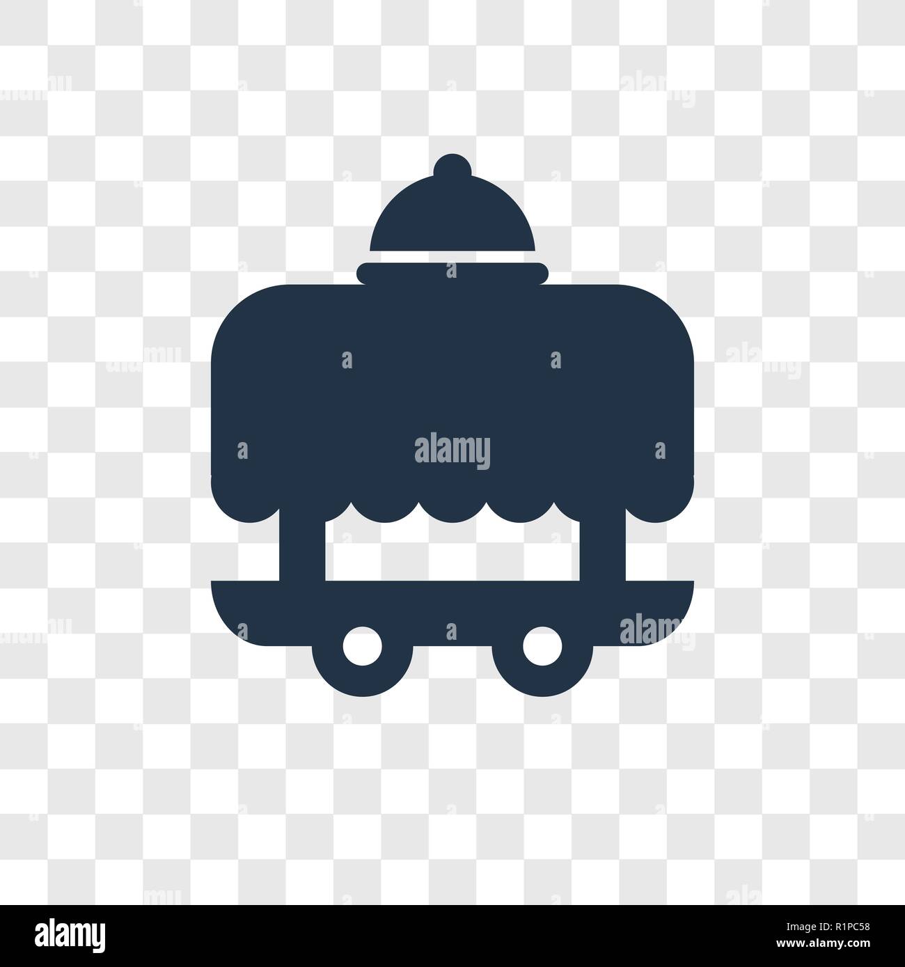 Room service vector icon isolated on transparent background, Room ...