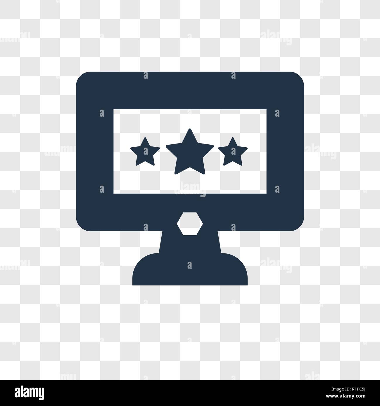 Monitor vector icon isolated on transparent background, Monitor transparency logo concept Stock ...