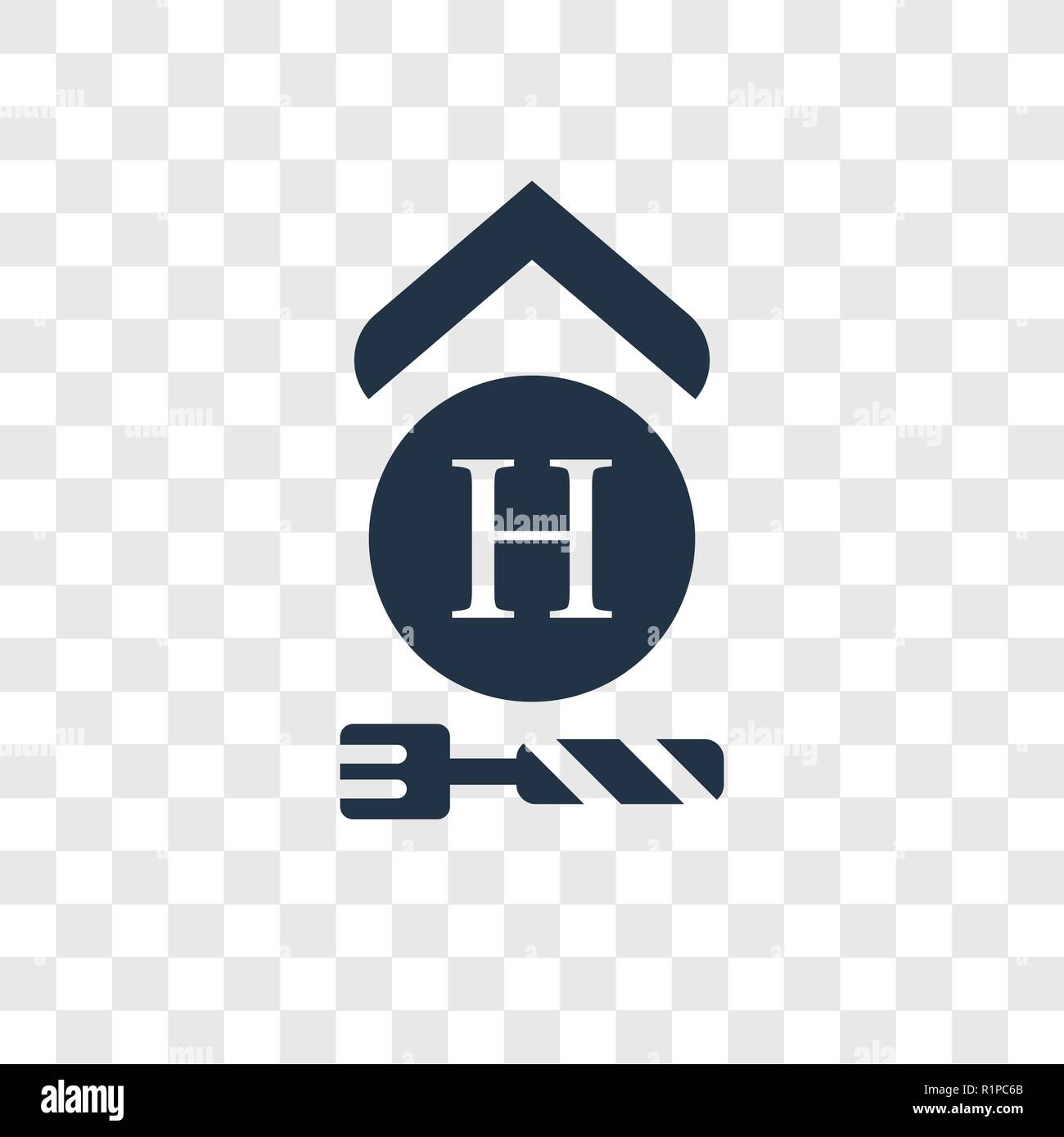 Hotel vector icon isolated on transparent background, Hotel ...