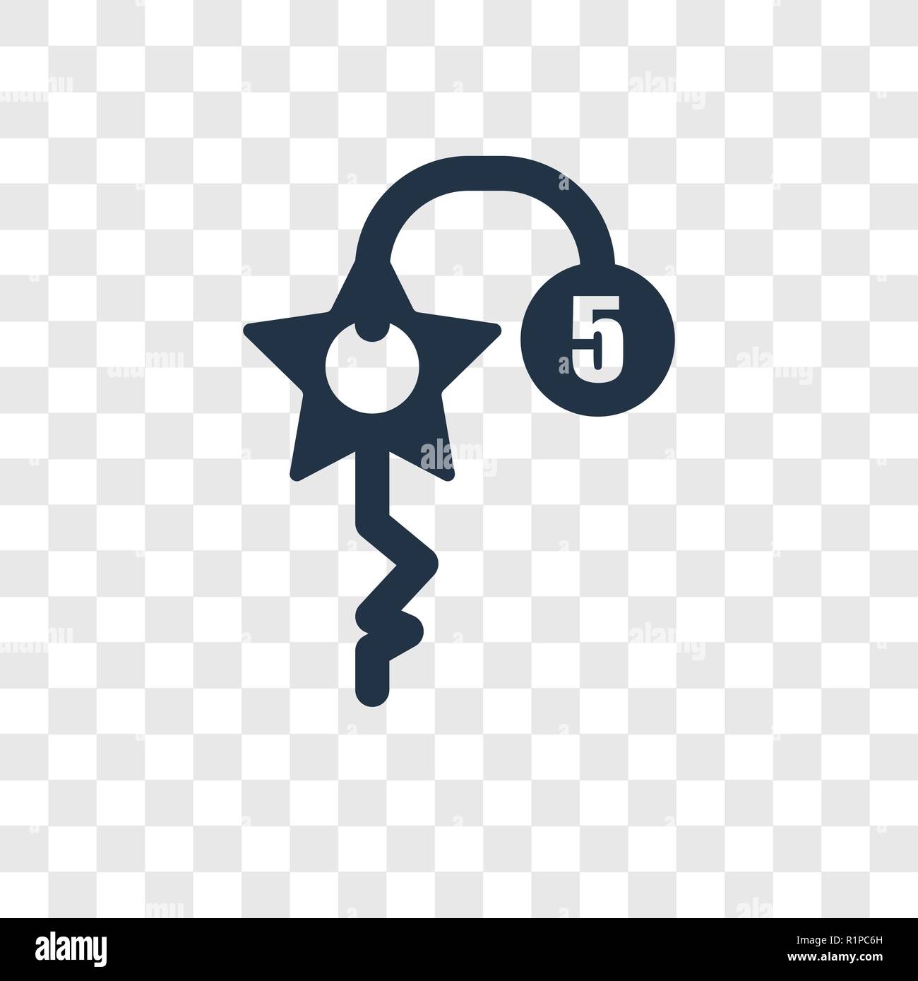 Room Key vector icon isolated on transparent background, Room Key ...