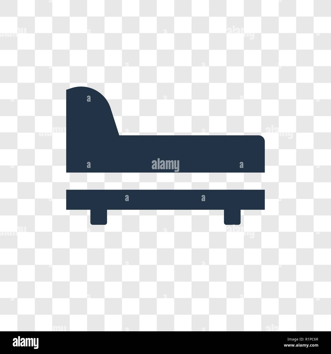 Bed vector icon isolated on transparent background, Bed transparency ...