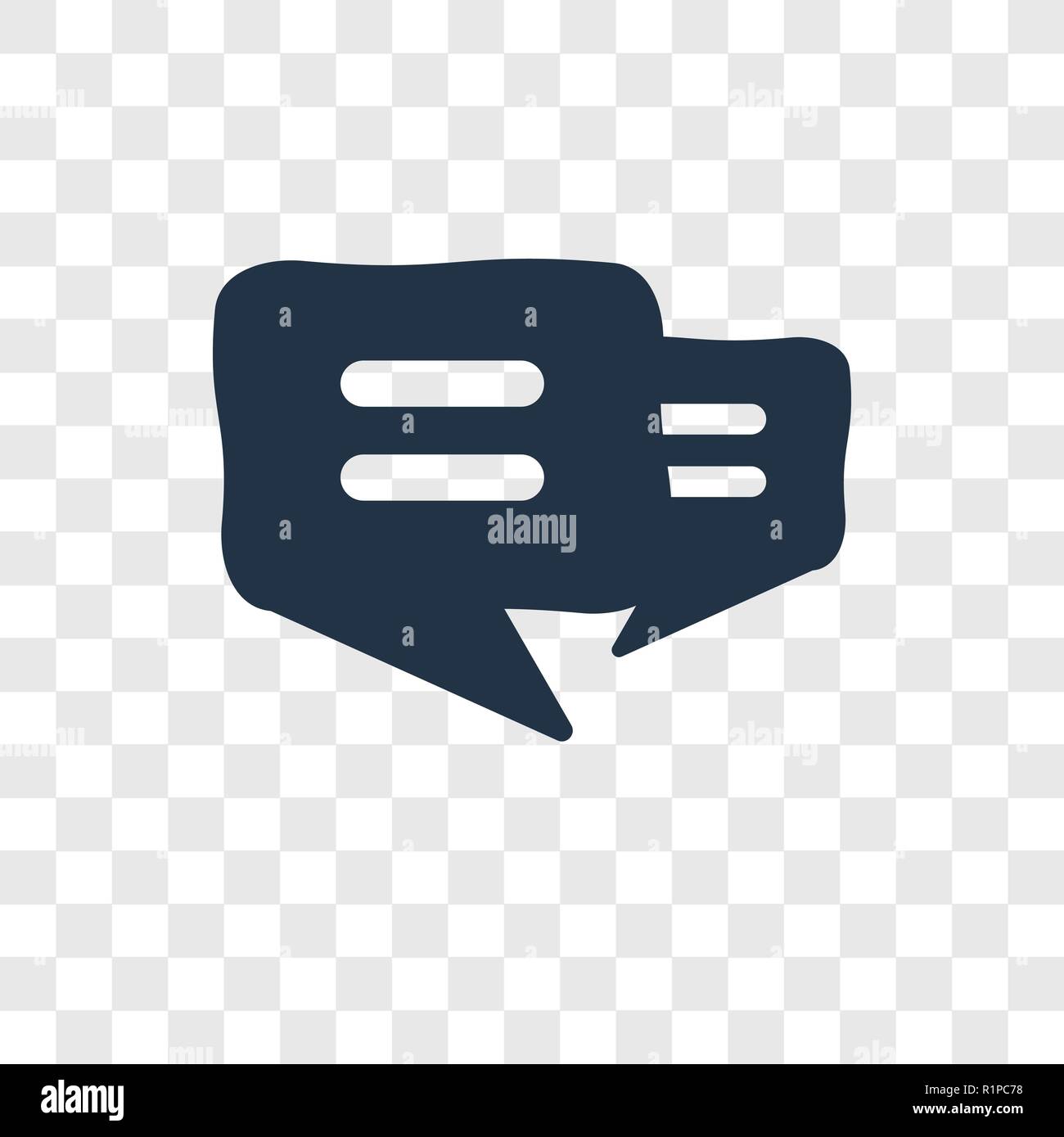 Conversation vector icon isolated on transparent background ...