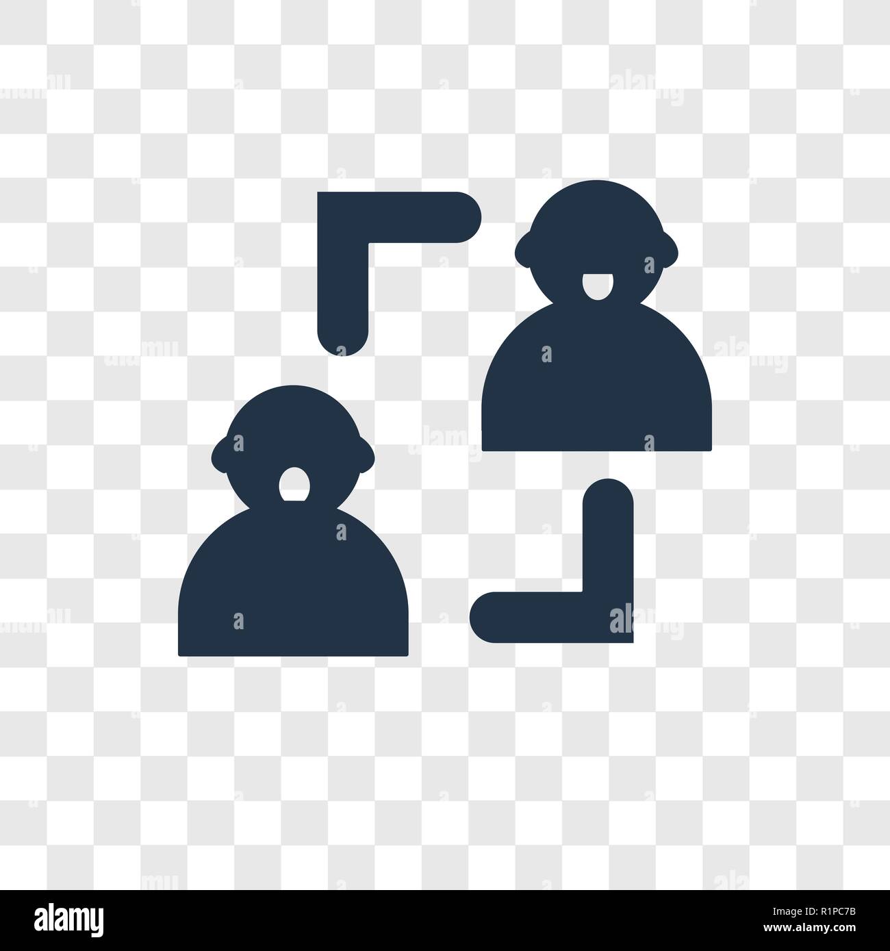 Conversation vector icon isolated on transparent background ...