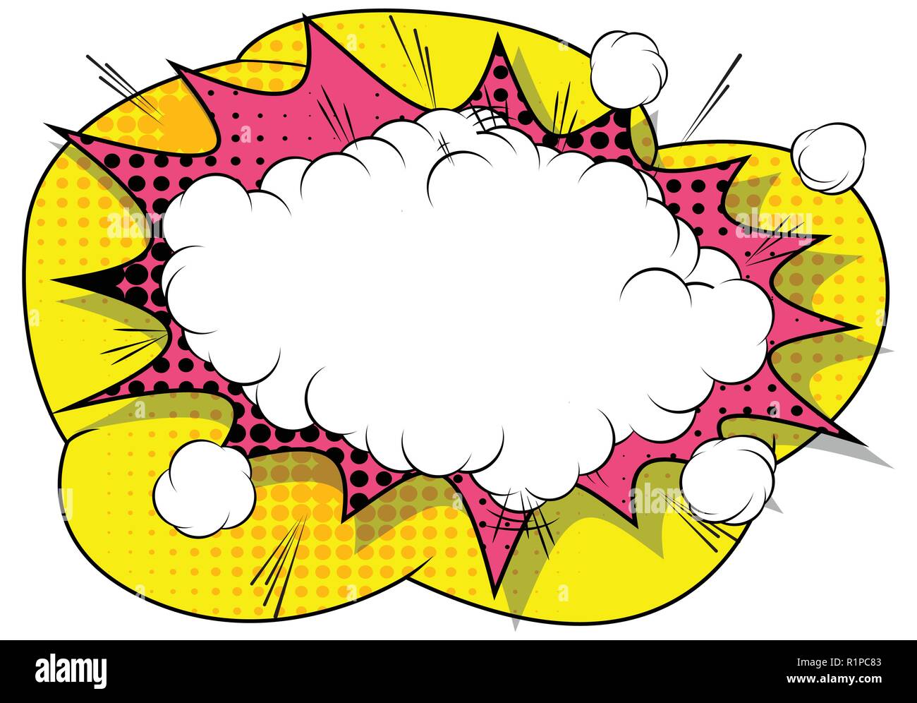 Vector comic book explosion. Comic style cartoon speech bubble for text ...