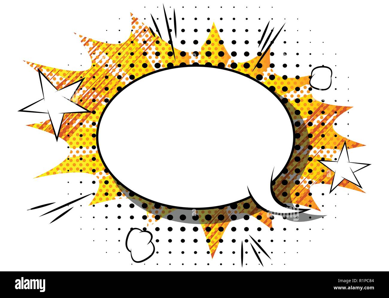 Vector comic book explosion. Comic style cartoon speech bubble for text ...
