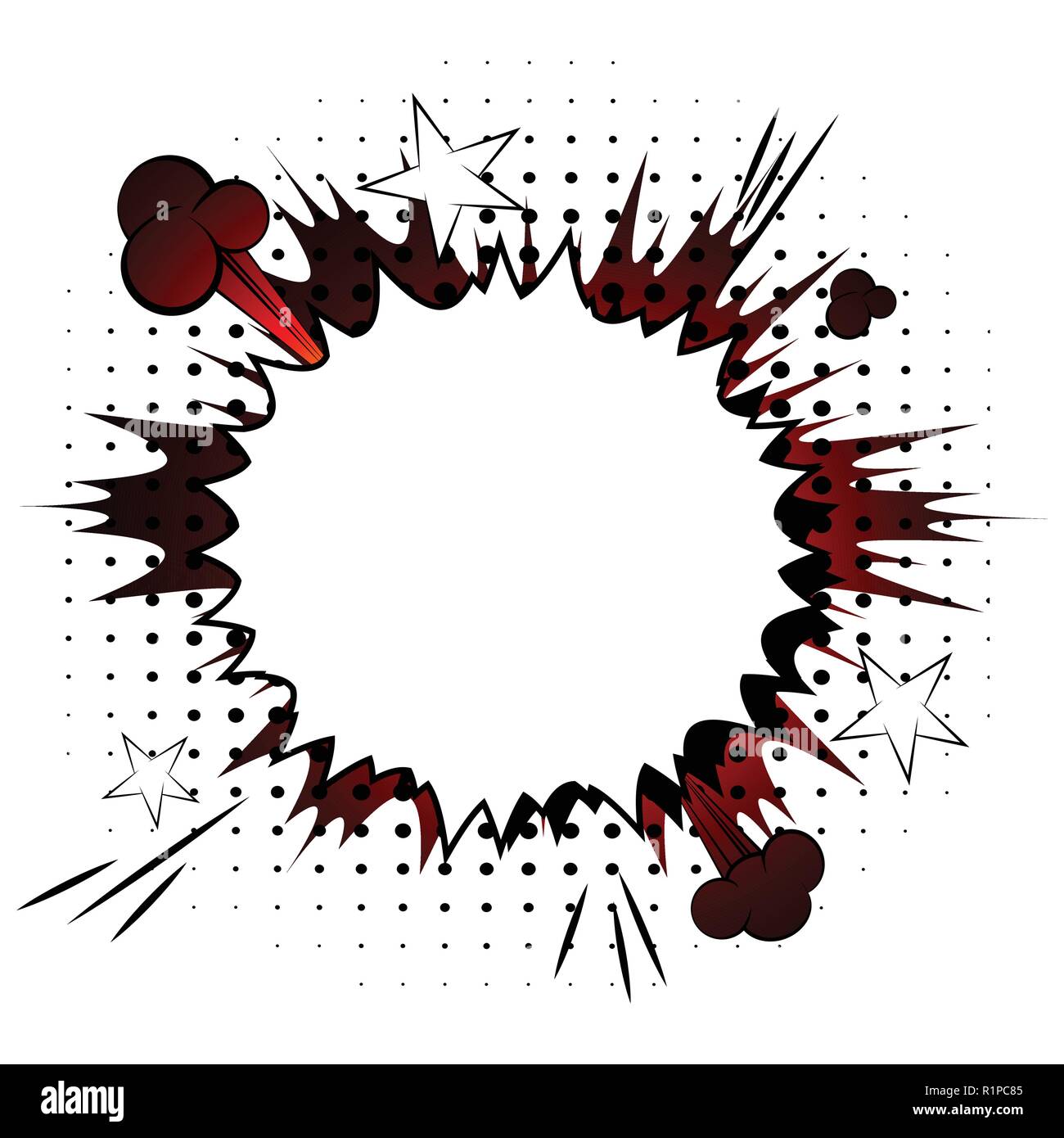 Vector comic book explosion. Comic style cartoon speech bubble for text ...