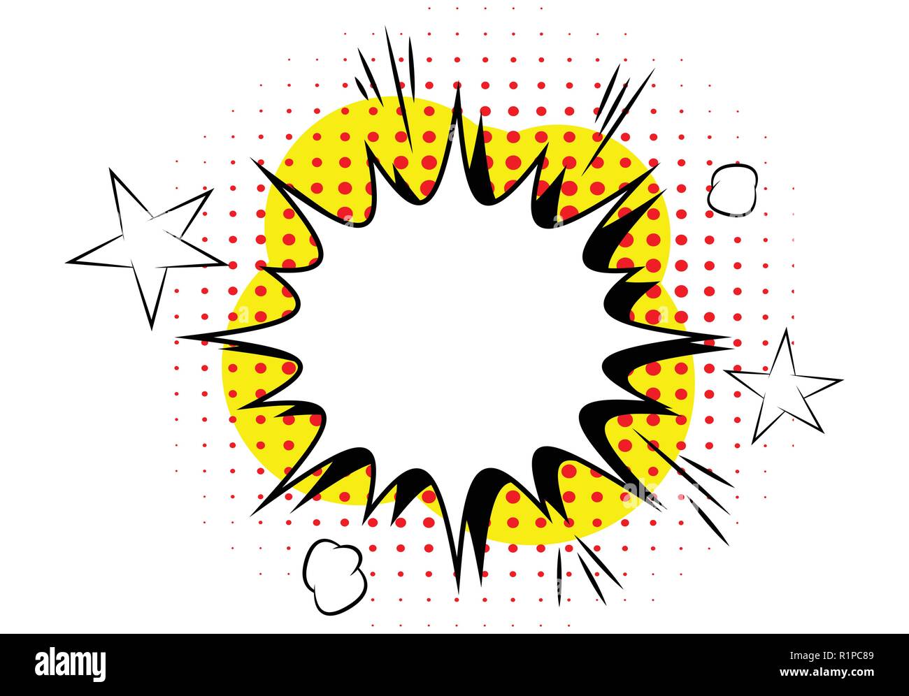 Vector comic book explosion. Comic style cartoon speech bubble for text ...