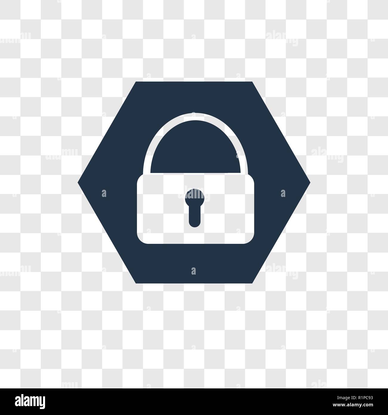 Locked vector icon isolated on transparent background, Locked ...