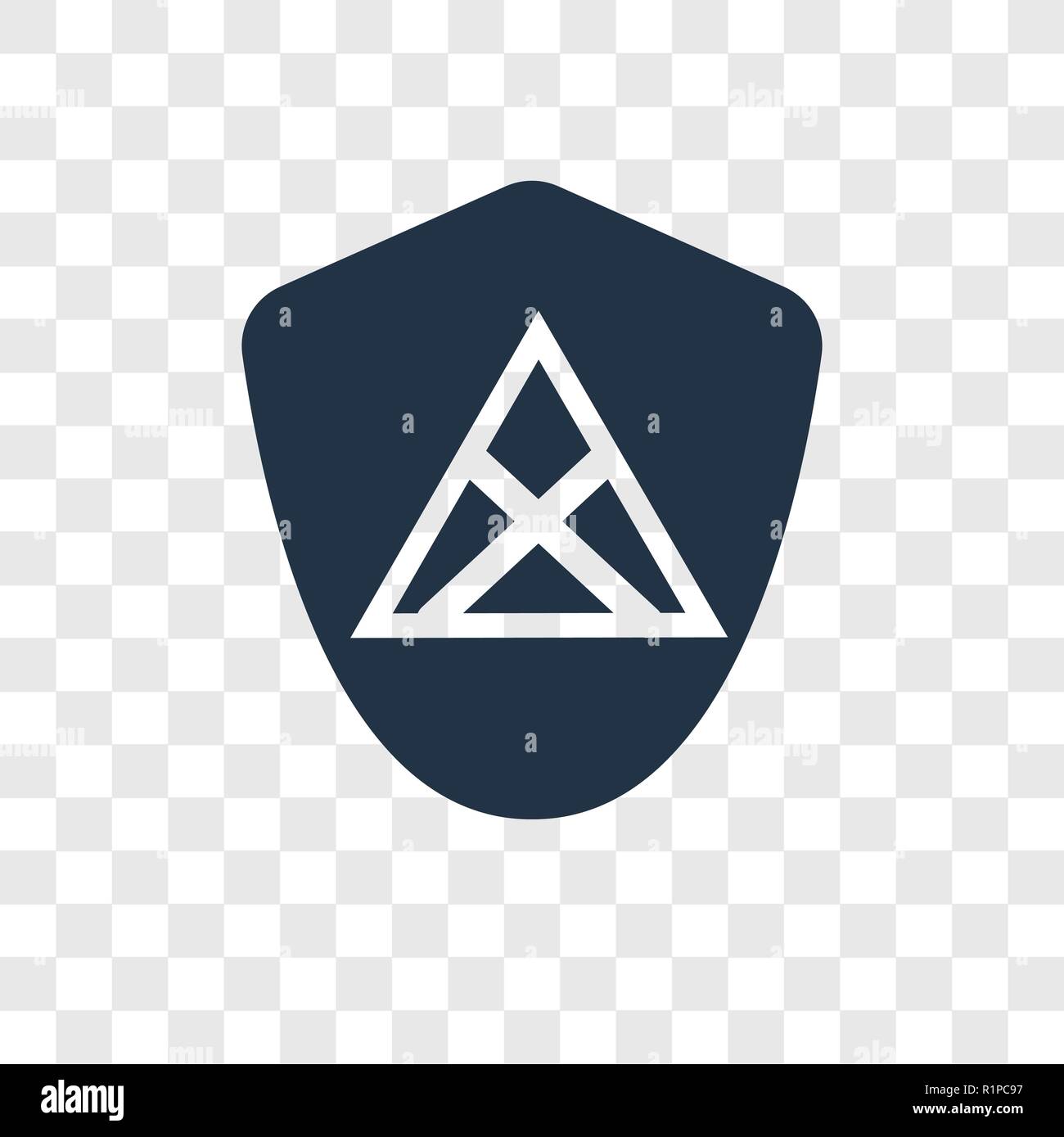 Shield vector icon isolated on transparent background, Shield ...
