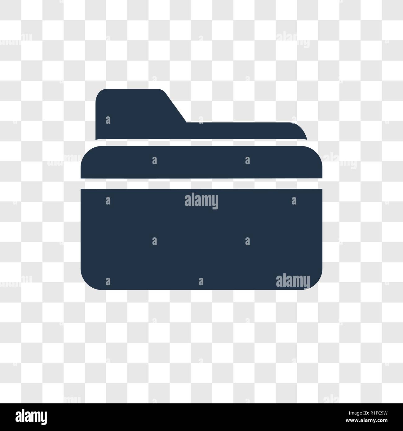 Folder vector icon isolated on transparent background, Folder ...