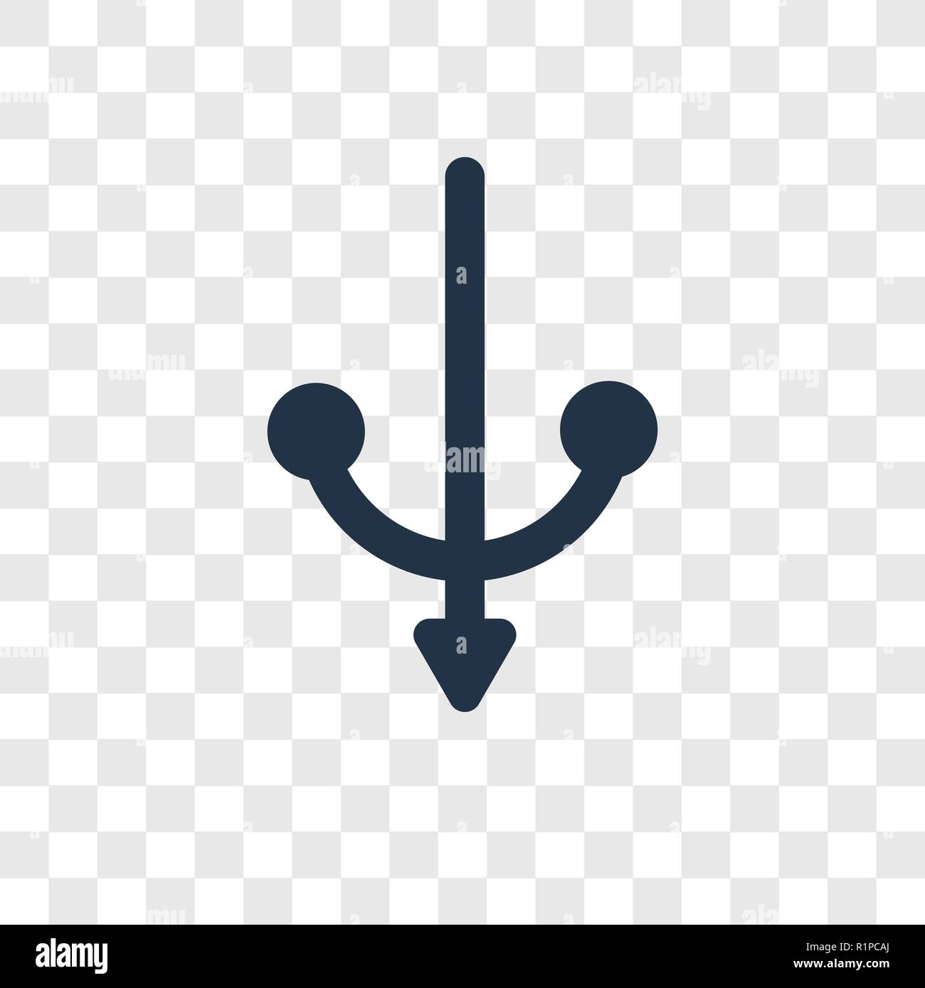 Anchor vector icon isolated on transparent background, Anchor ...