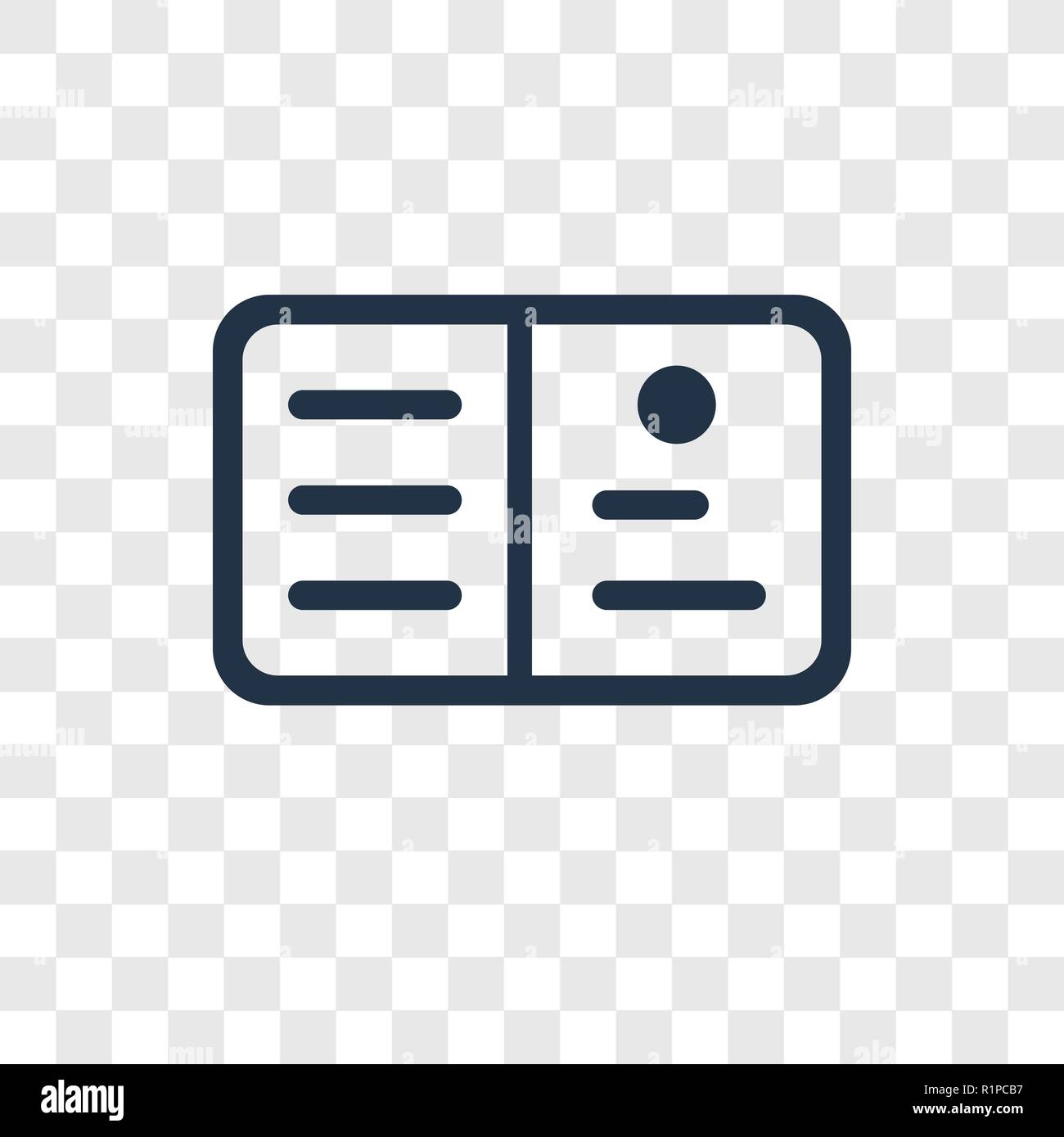 Postcard vector icon isolated on transparent background, Postcard ...