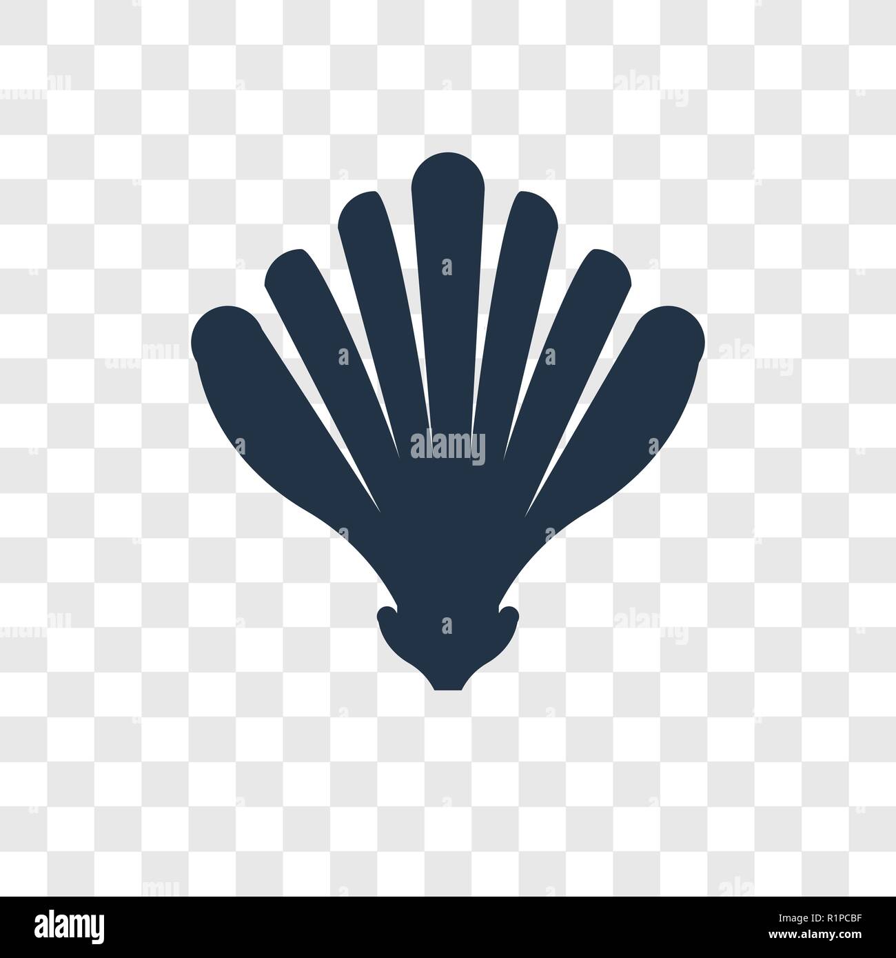 Seashell vector icon isolated on transparent background, Seashell ...