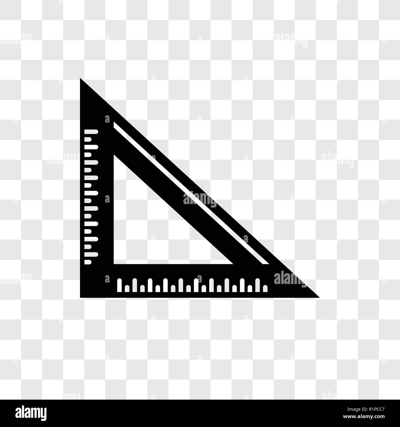 Set square vector icon isolated on transparent background, Set square ...