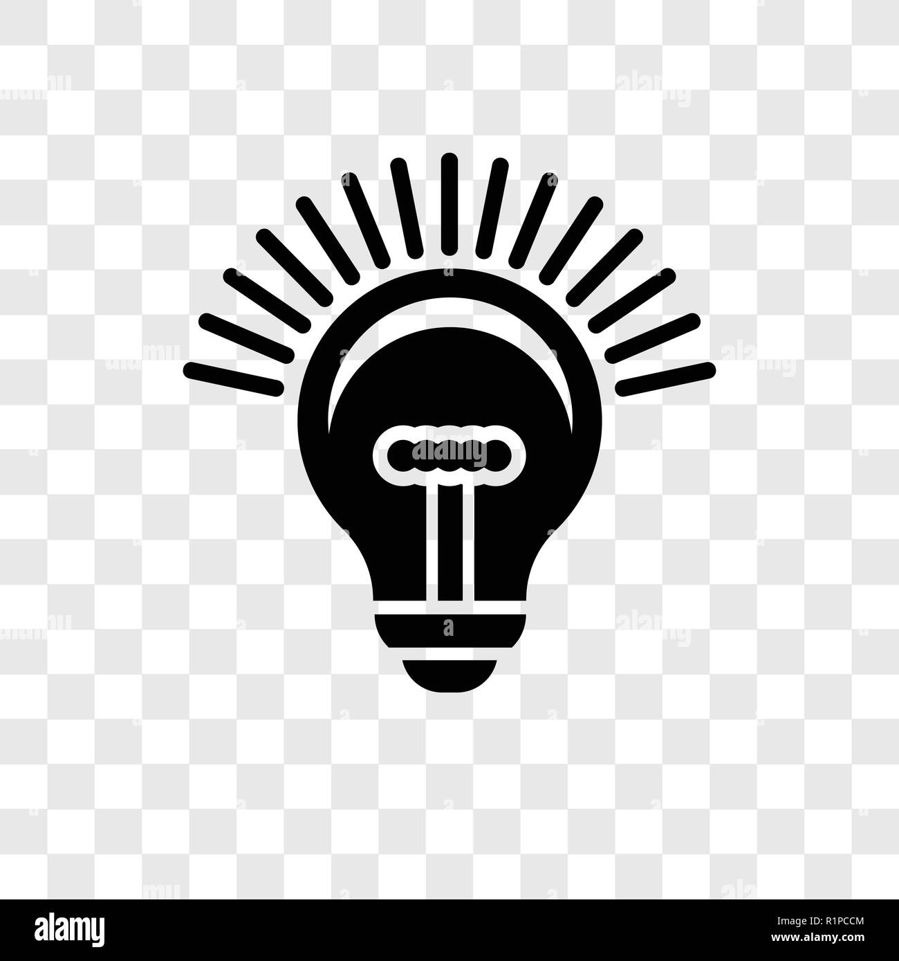 Idea vector icon isolated on transparent background, Idea transparency ...