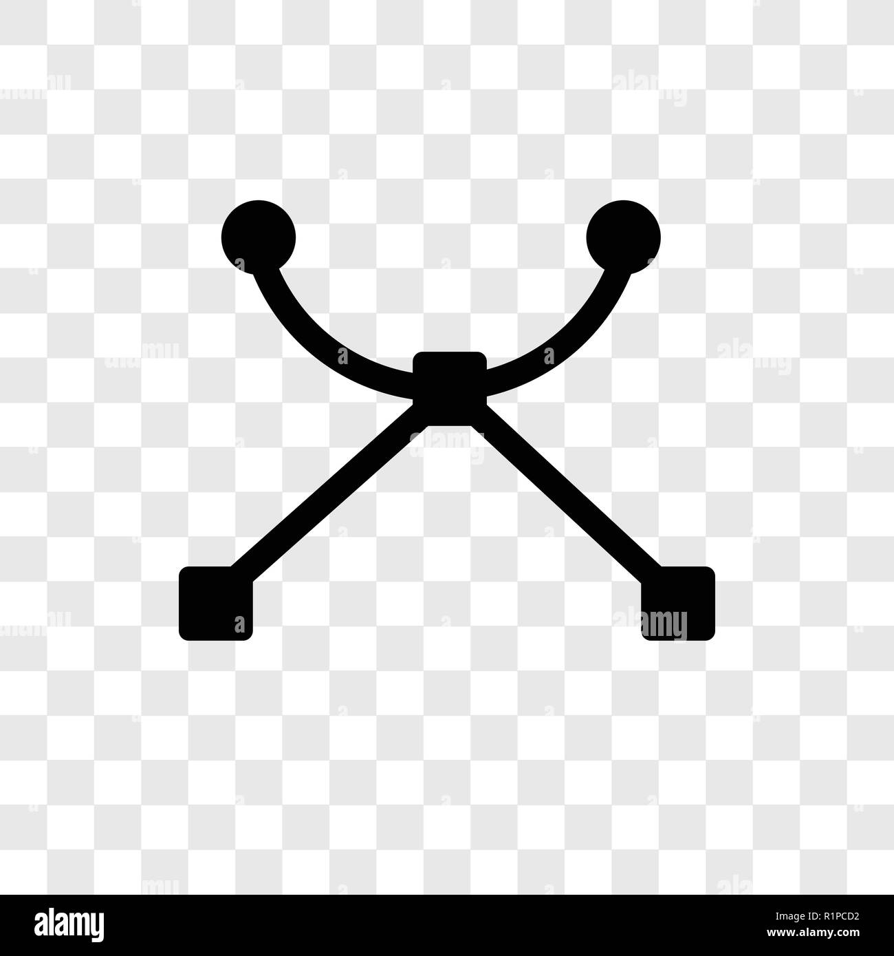 Curve vector icon isolated on transparent background, Curve ...