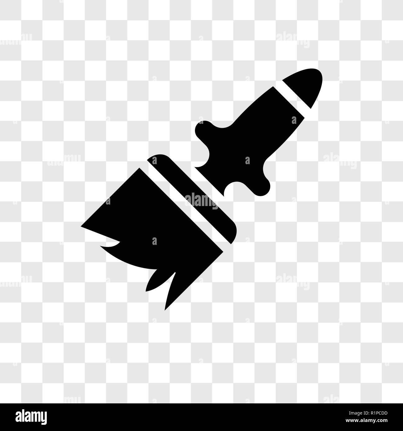 Paint Brush vector icon isolated on transparent background, Paint Brush ...