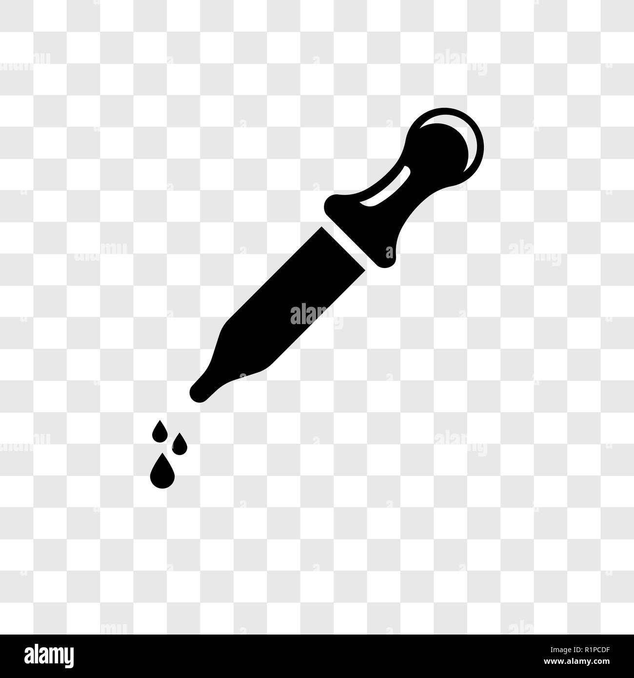 Eyedropper vector icon isolated on transparent background, Eyedropper ...