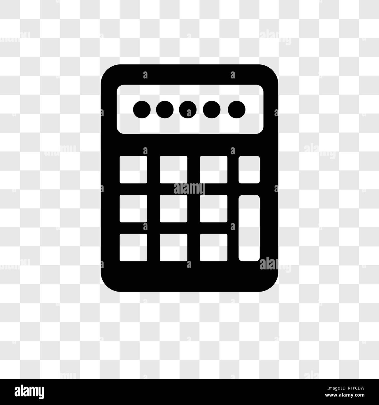 Calculator vector icon isolated on transparent background, Calculator ...