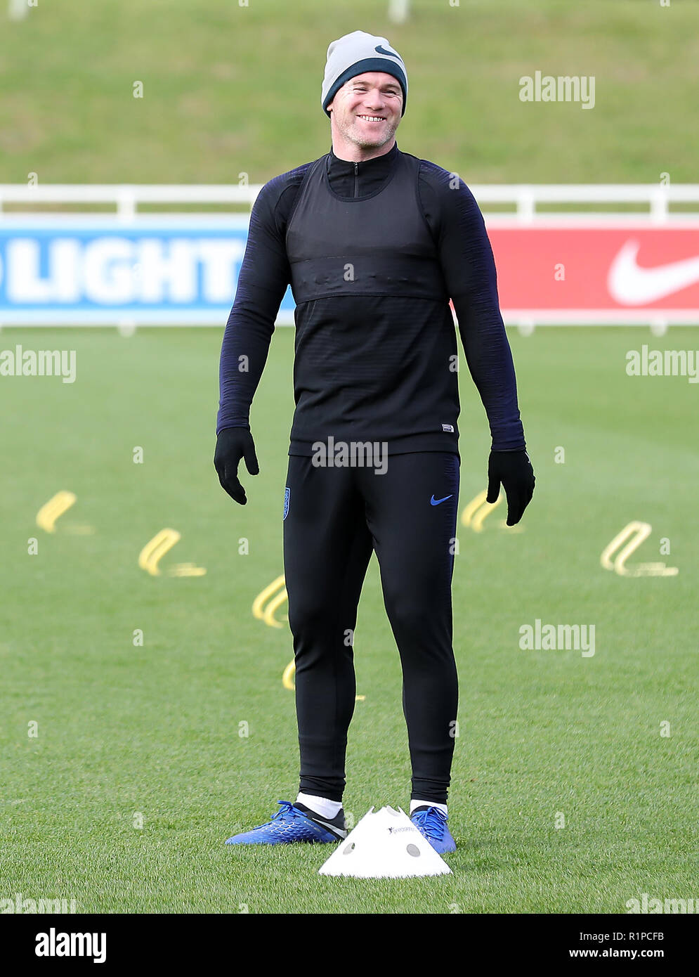 England's Wayne Rooney during the training session at St George's Park ...