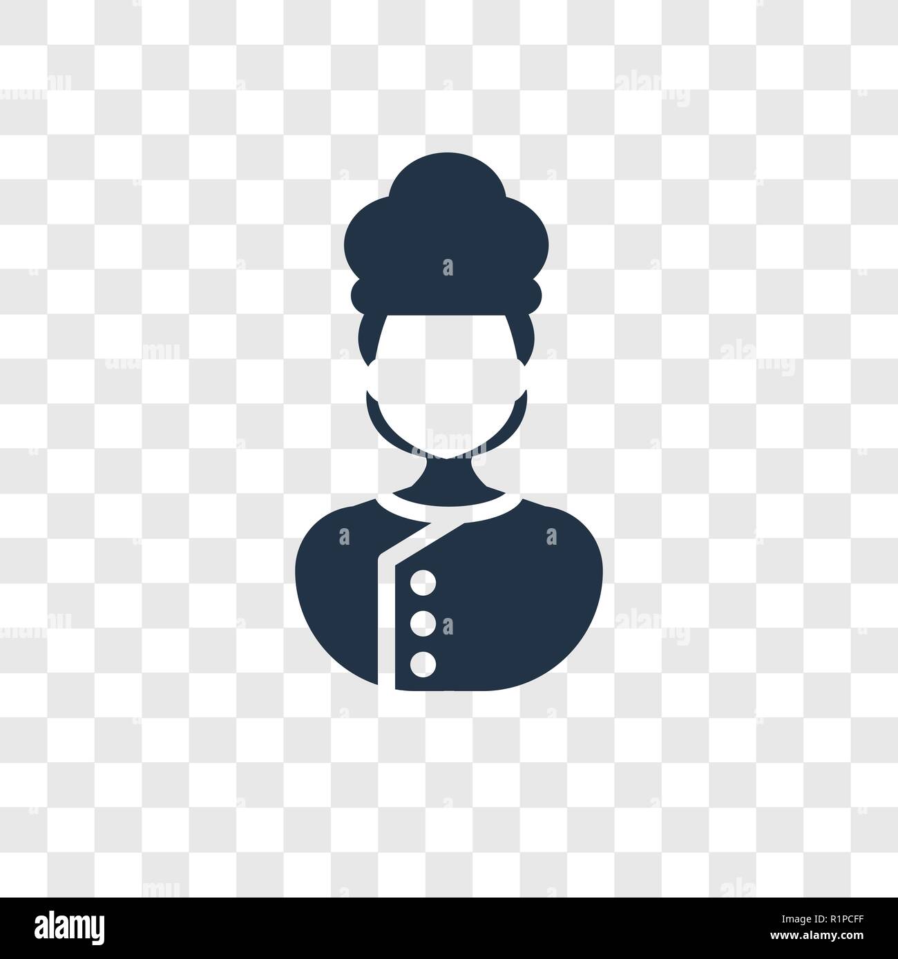 Chef vector icon isolated on transparent background, Chef transparency ...