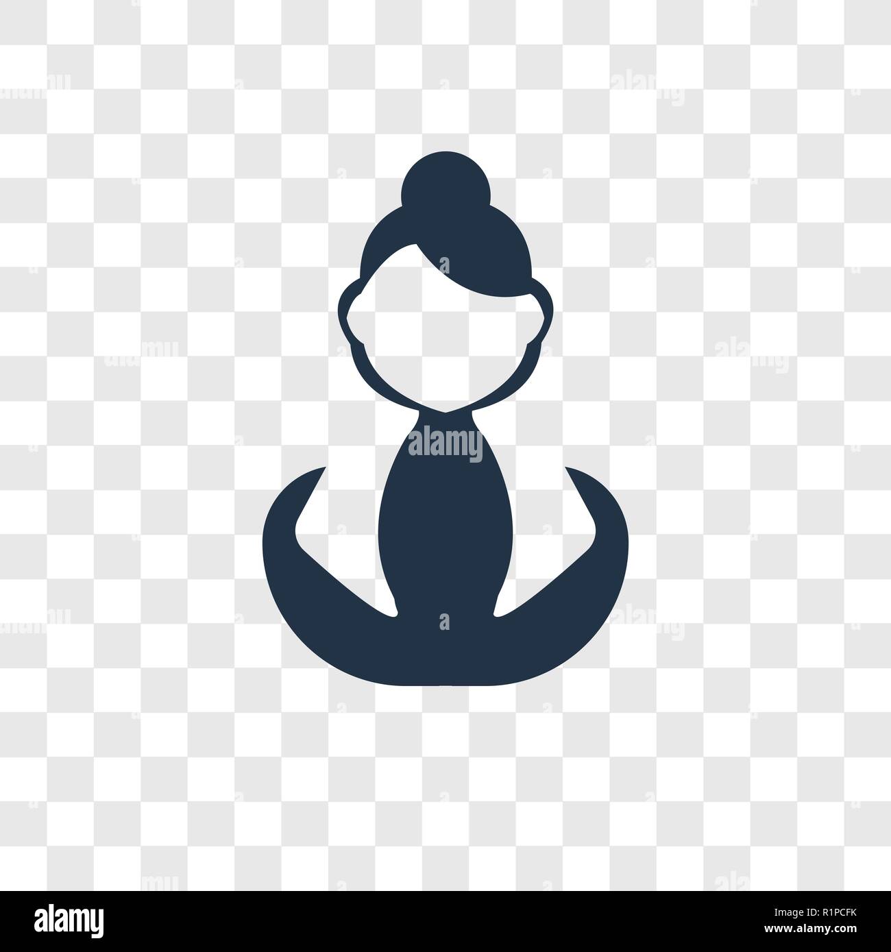 Woman vector icon isolated on transparent background, Woman ...