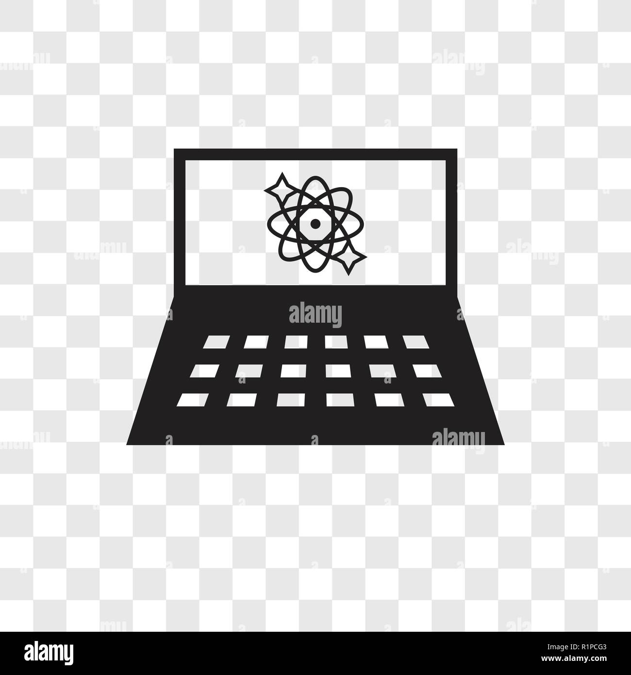 Science in a Laptop vector icon isolated on transparent background ...