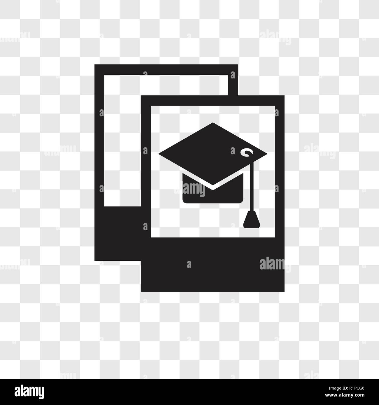 Graduation Pictures vector icon isolated on transparent background ...