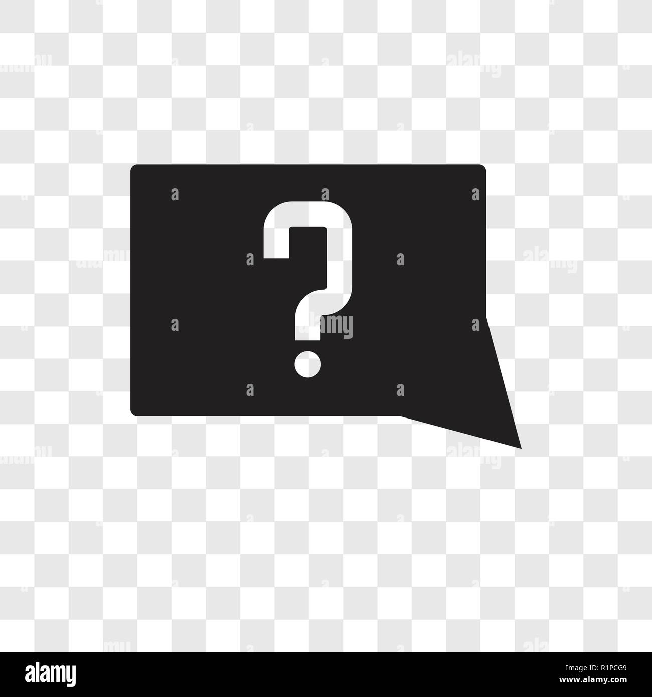 Unknown topic vector icon isolated on transparent background, Unknown ...