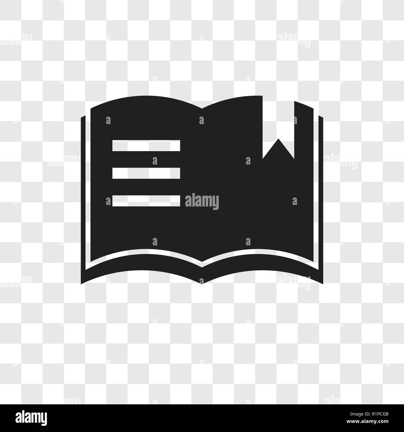 Book vector icon isolated on transparent background, Book transparency ...