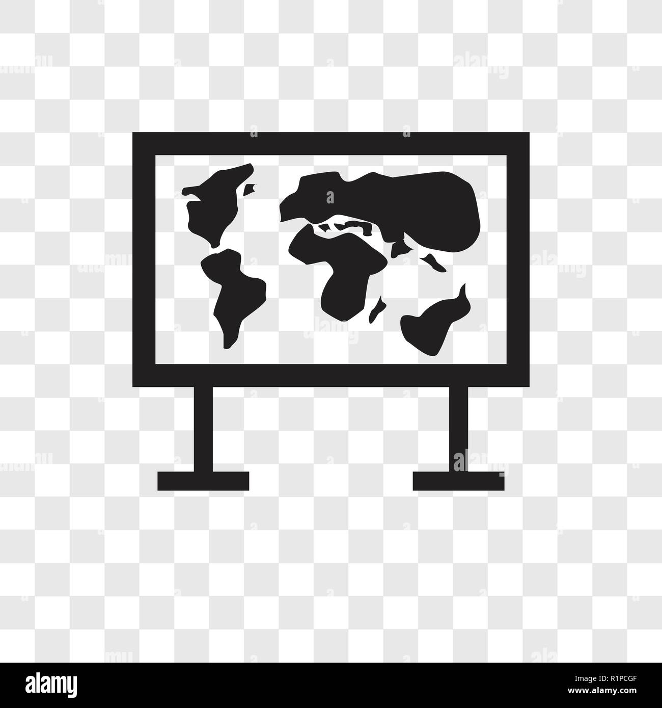 World Map vector icon isolated on transparent background, World Map ...