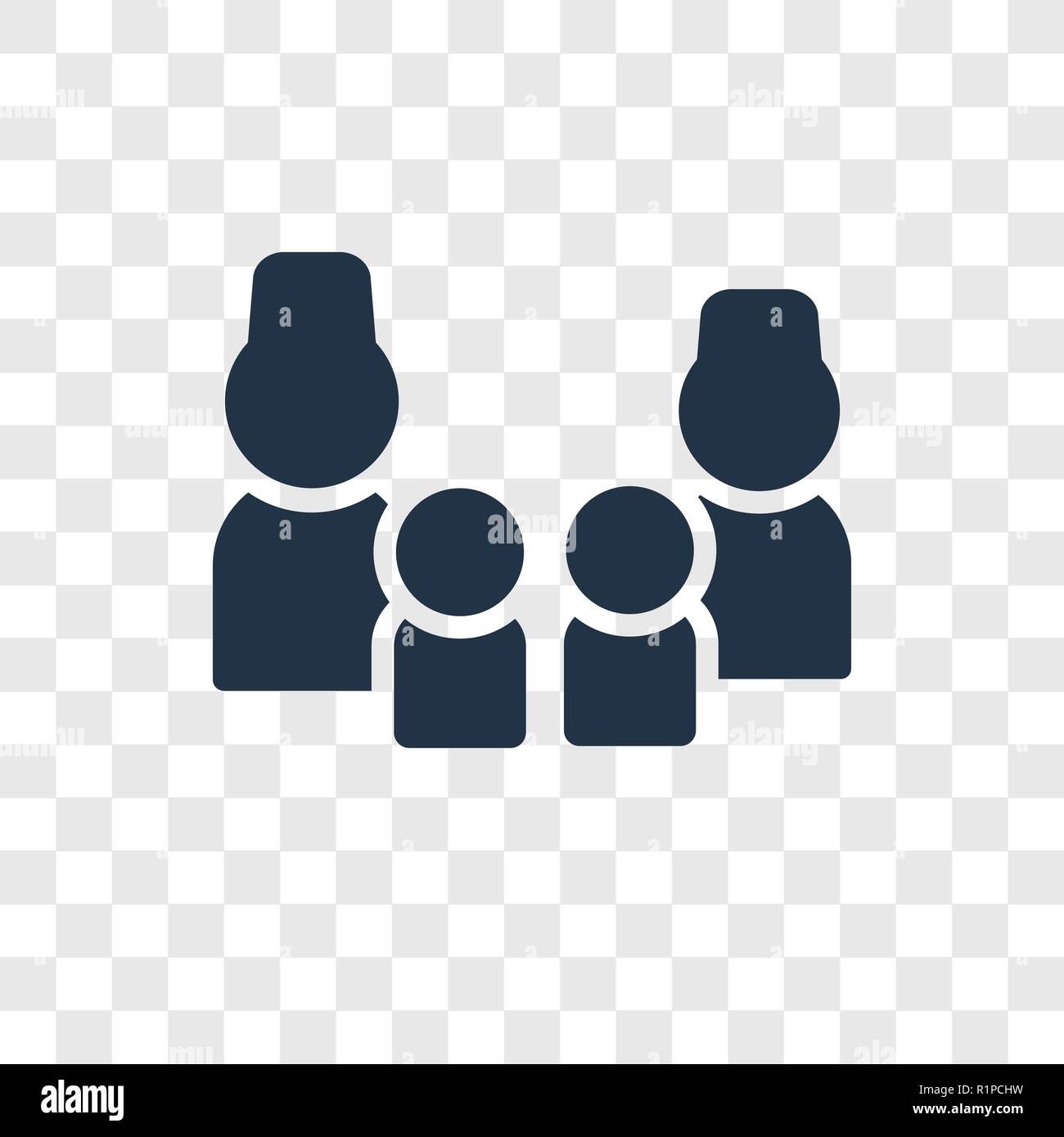 Family vector icon isolated on transparent background, Family ...
