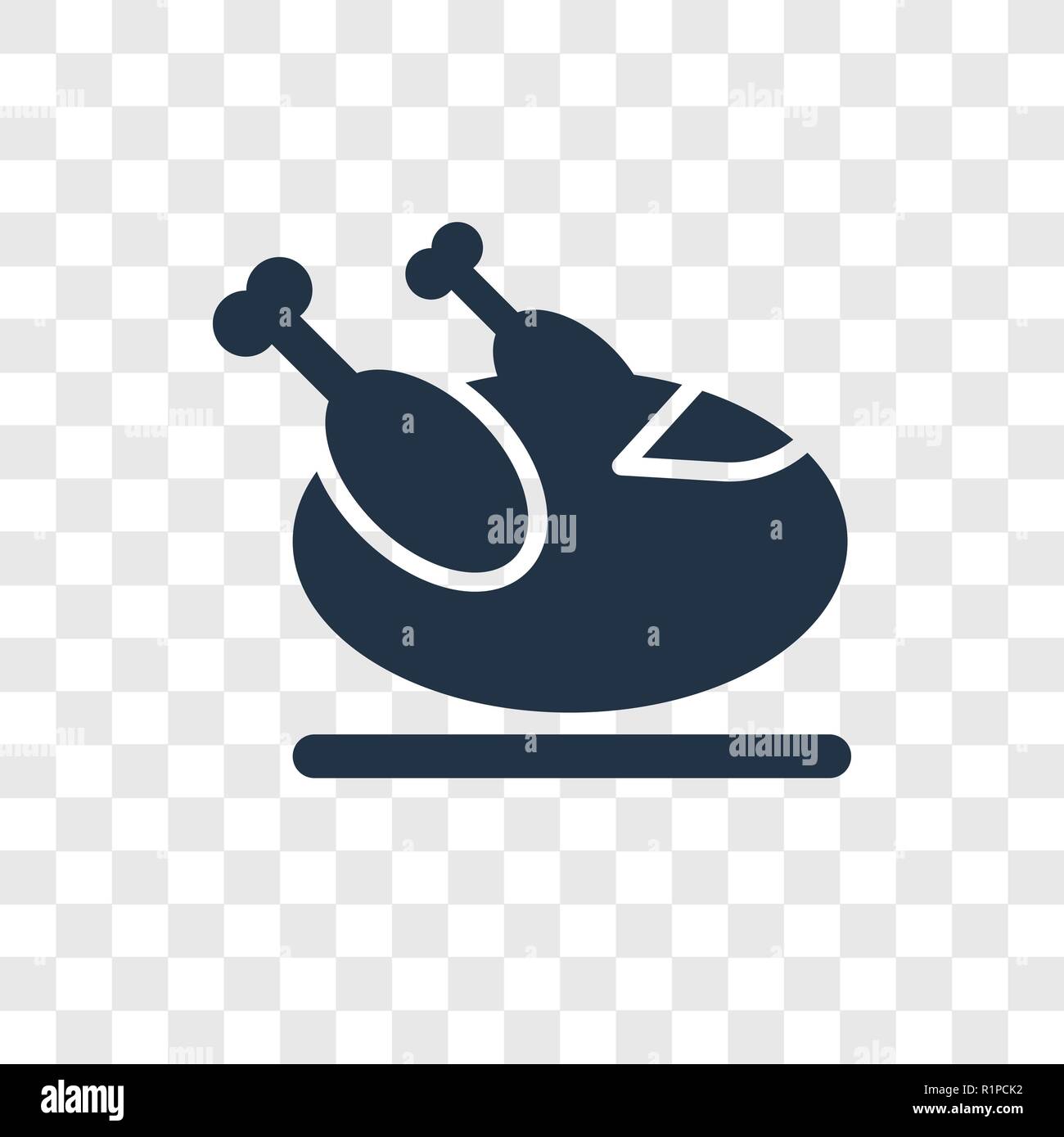 Turkey vector icon isolated on transparent background, Turkey ...