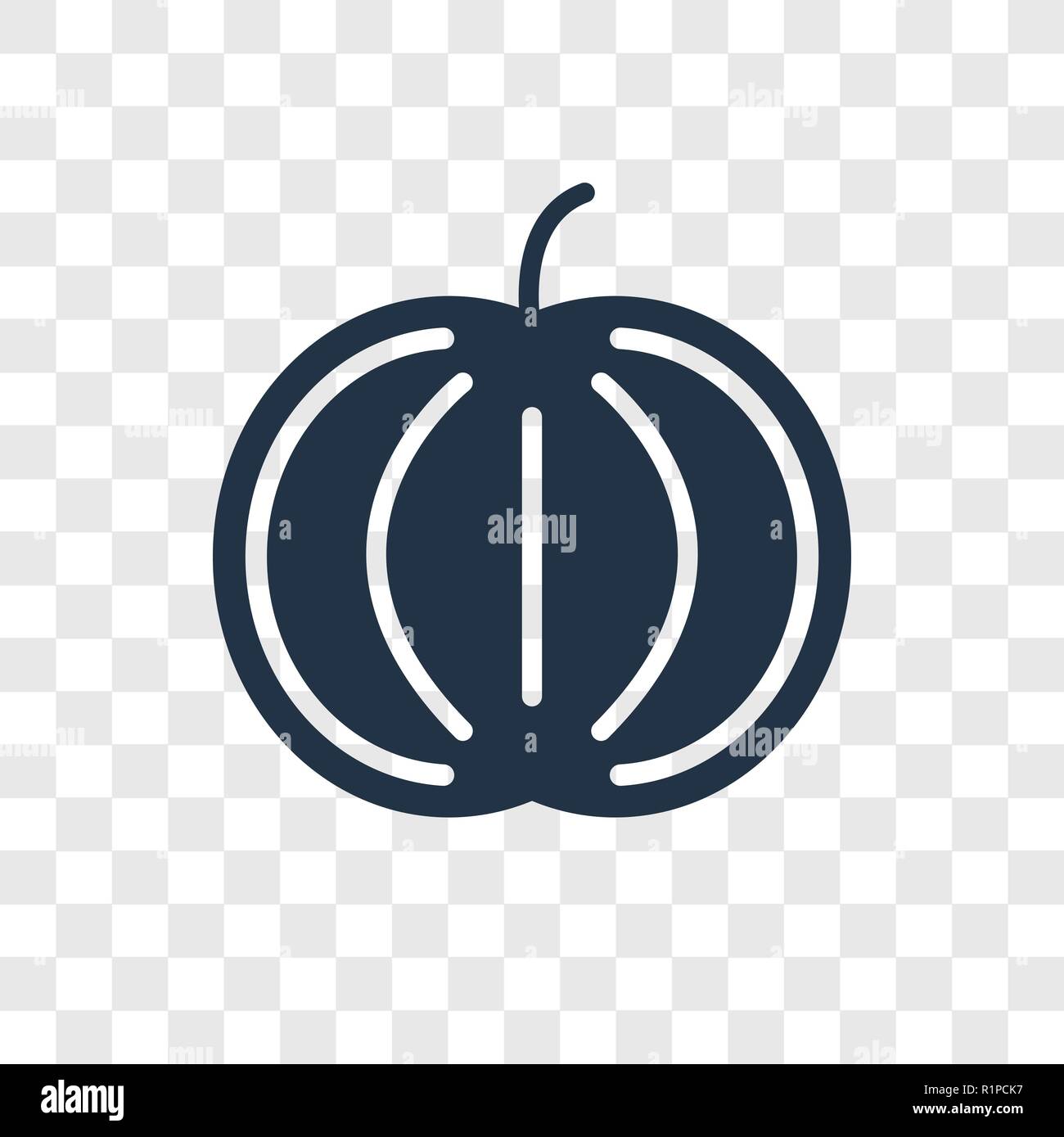 Pumpkin vector icon isolated on transparent background, Pumpkin ...