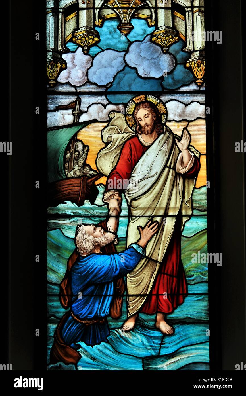 Biblical Stained Glass Stock Photo - Alamy