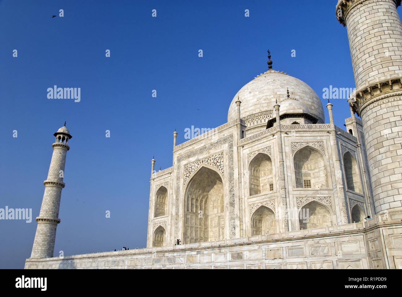 The Taj Mahal is a white marble mausoleum in Agra, India built by ...