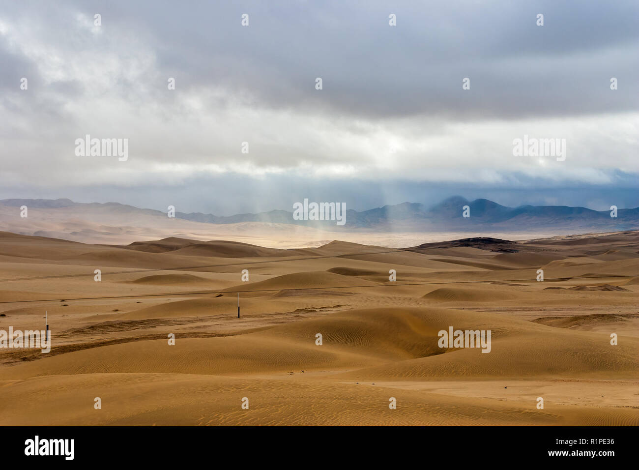 Driving through the Namib desert on the Skeleton coast of Namibia after ...