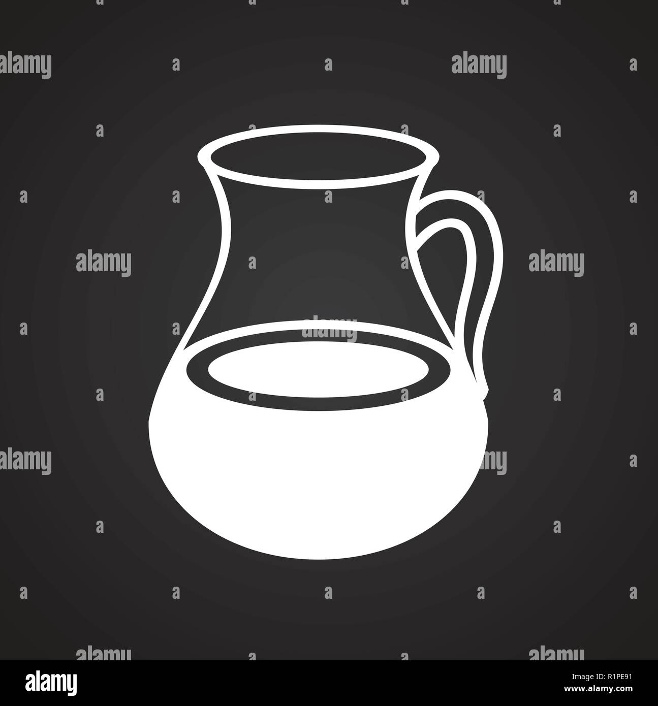 Carafe with juice on black background Stock Vector Image & Art - Alamy