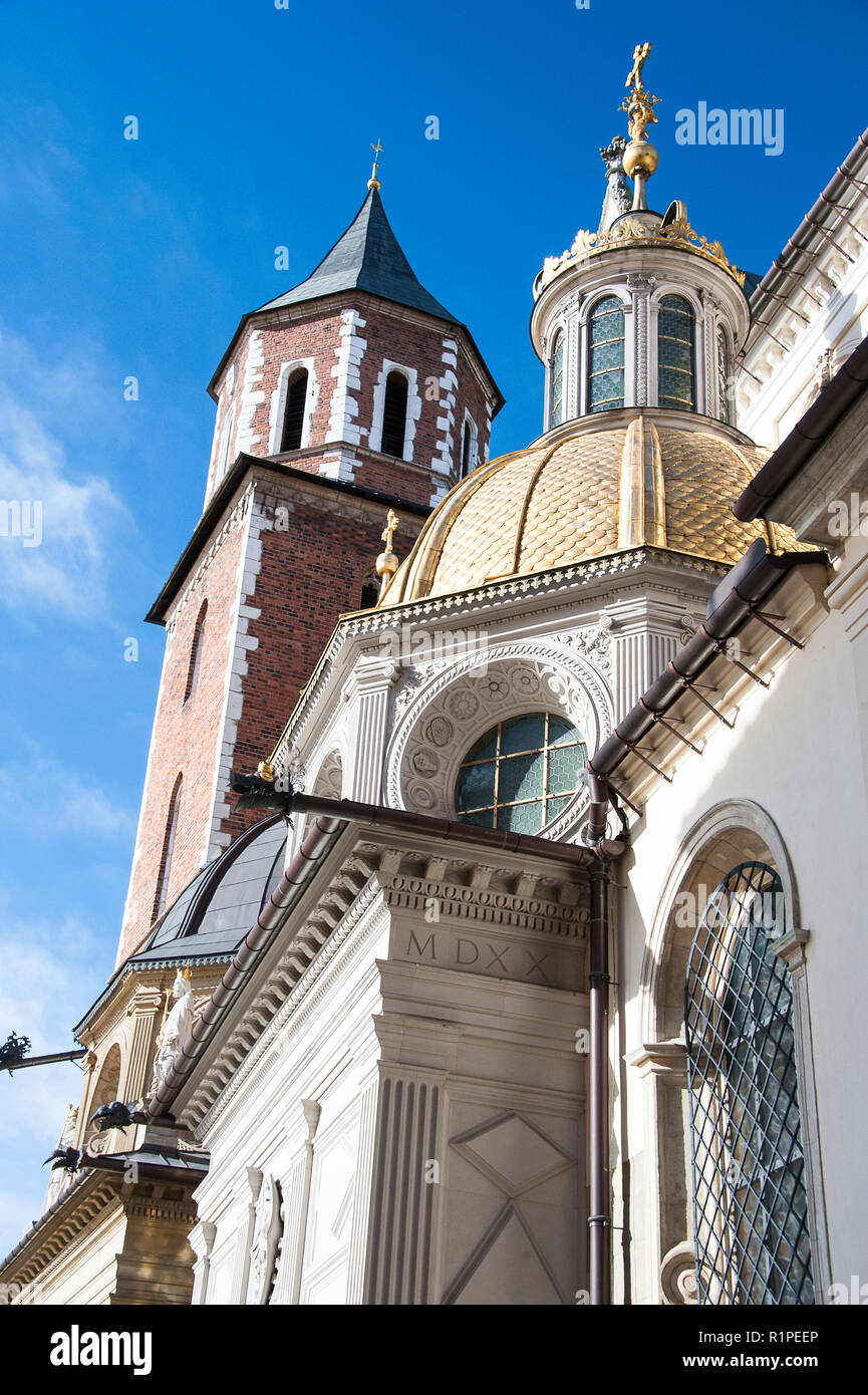 Wawel Cathedral, Krakow. View of the 11th century Royal Archcathedral ...