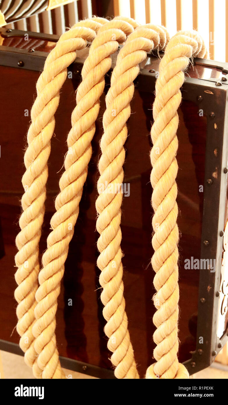 ancient rope beside the window Stock Photo - Alamy