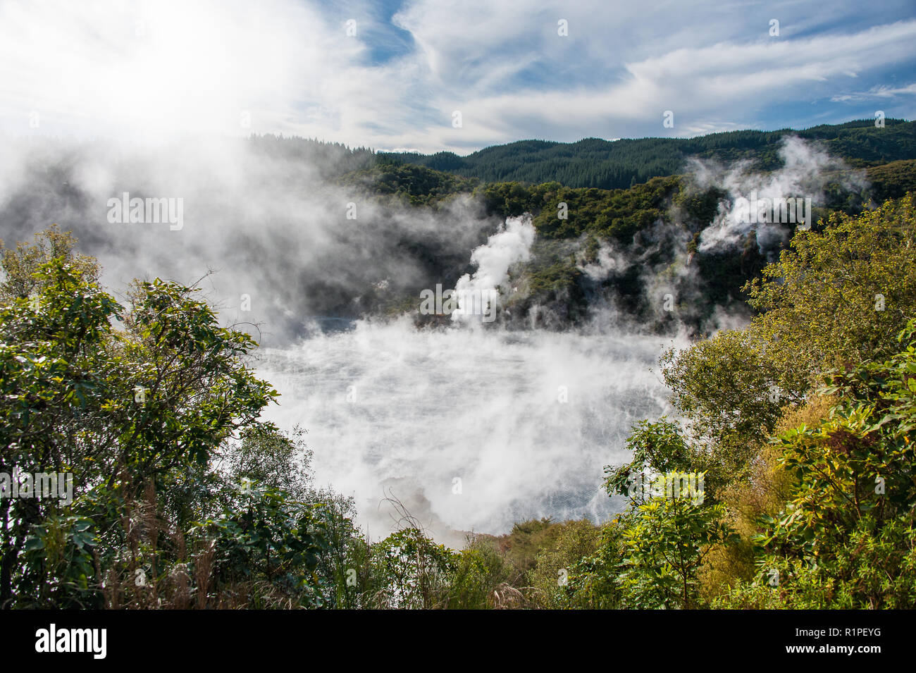 Waimangu cauldron hi-res stock photography and images - Alamy