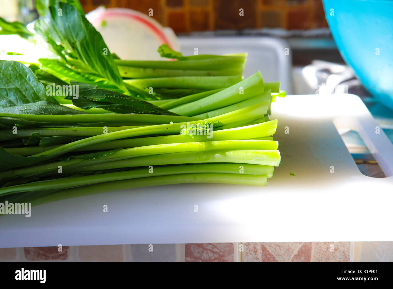 Celery Vegetable in kitchen Stock Photo - Alamy