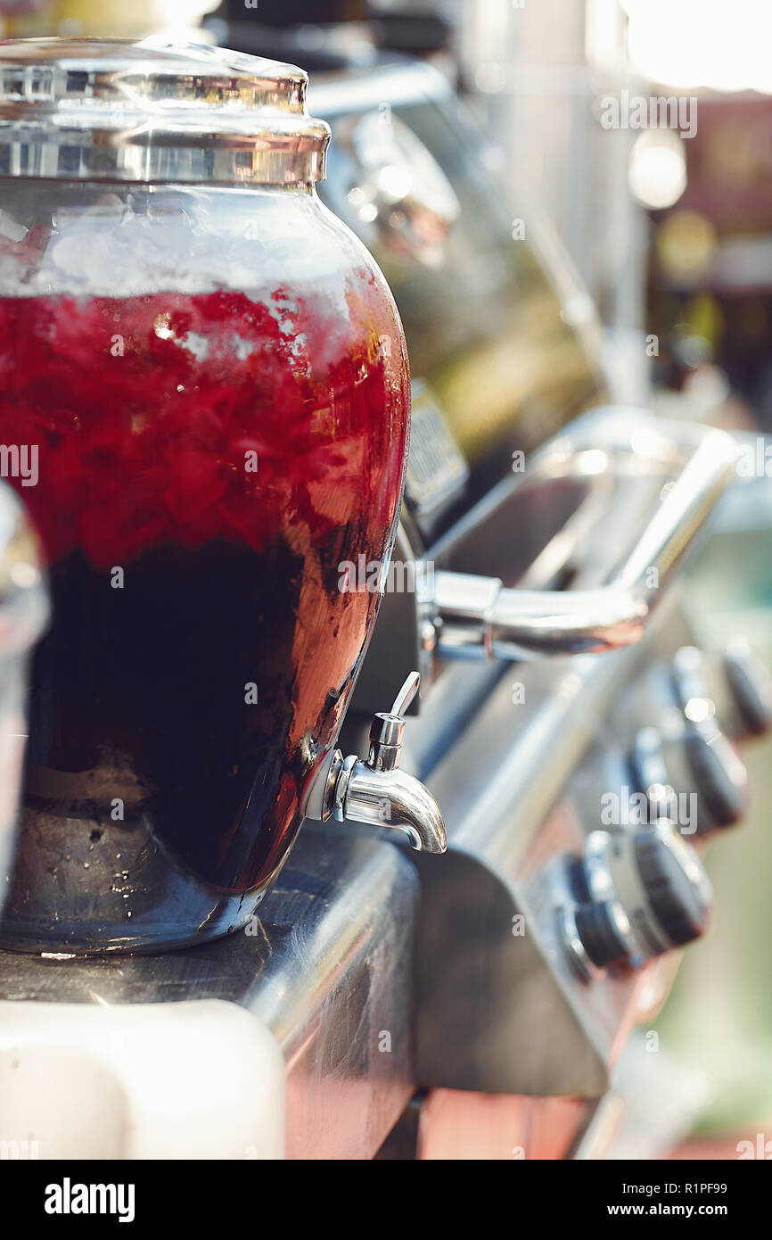 Glass barrel with wine Stock Photo - Alamy