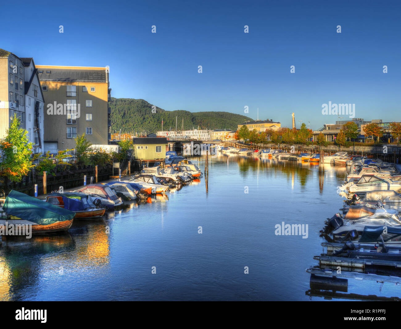Trondheim's private harbor Stock Photo - Alamy