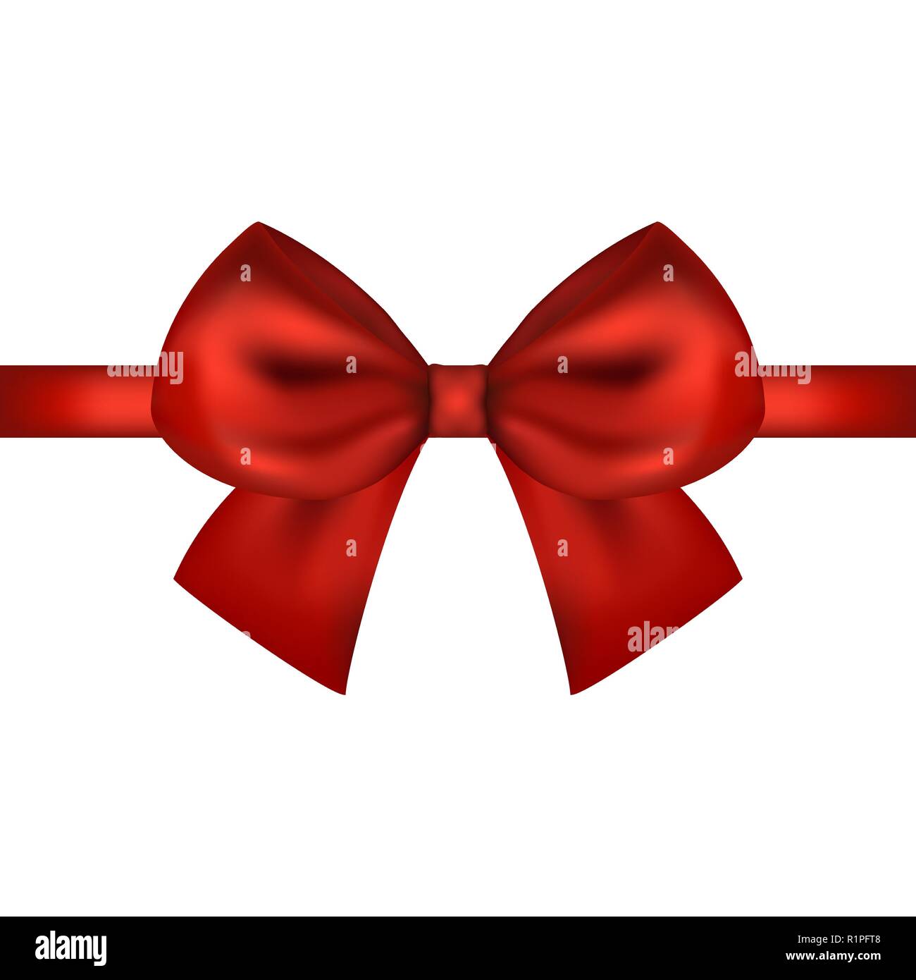Red gift bow of ribbon Stock Vector Image & Art - Alamy