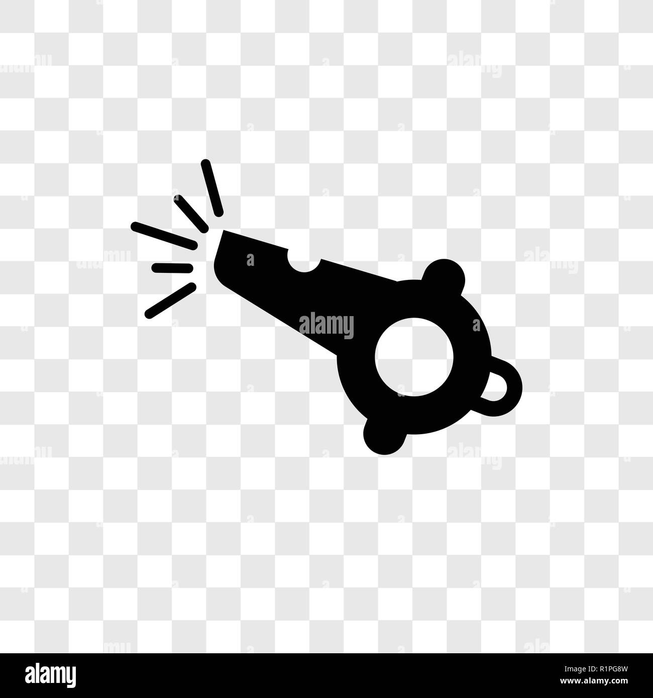 Whistle vector icon isolated on transparent background, Whistle ...